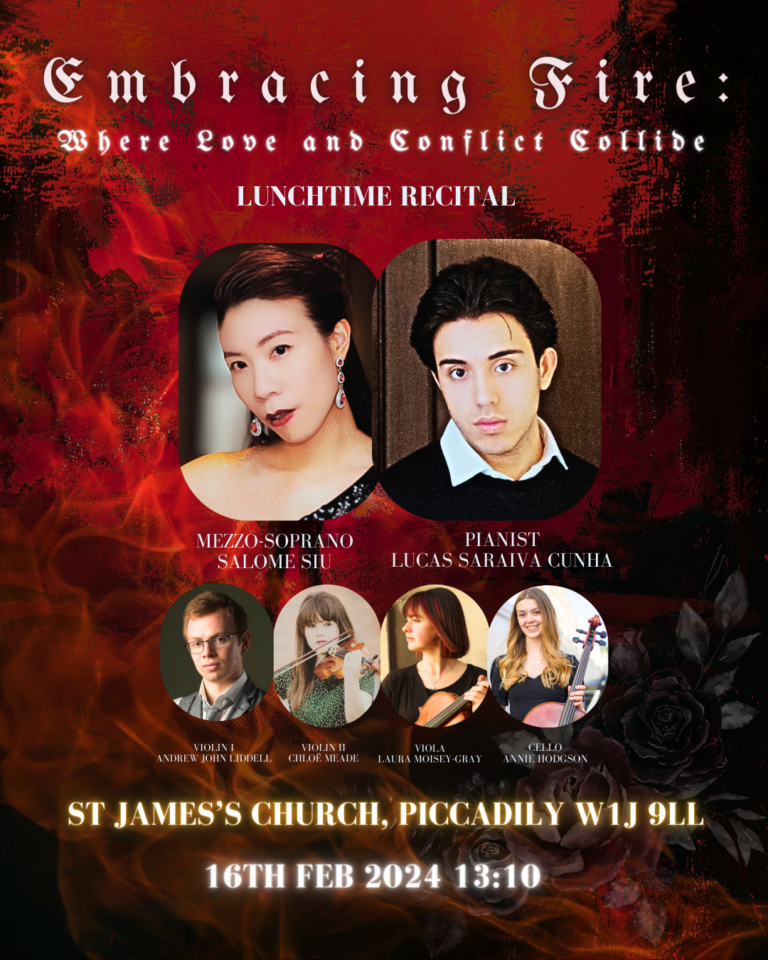 Salome Siu (mezzo-soprano) & Lucas Saraiva Cunha (piano) plus string ...