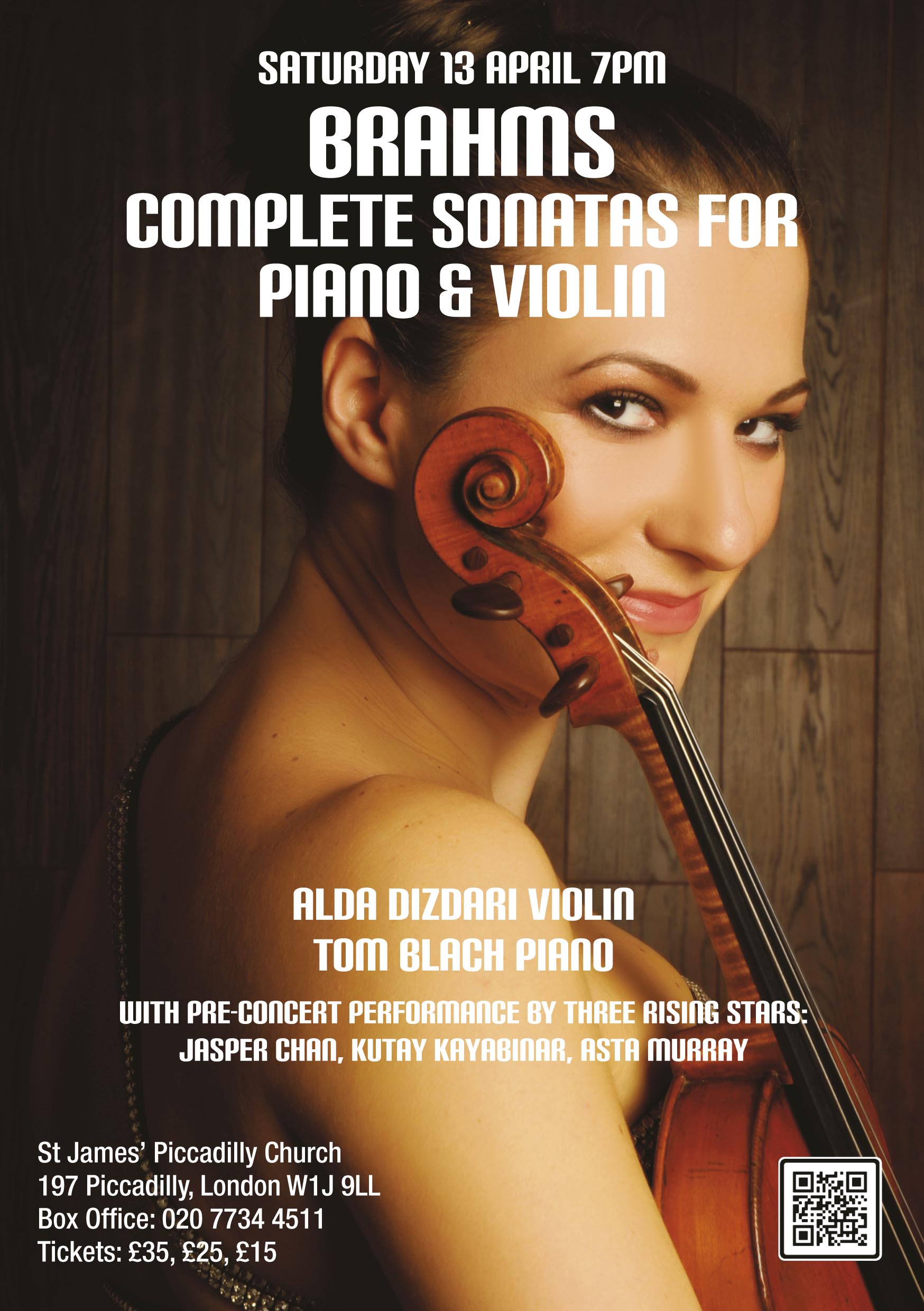Brahms Complete Sonatas for Piano and Violin - St James's Church Piccadilly