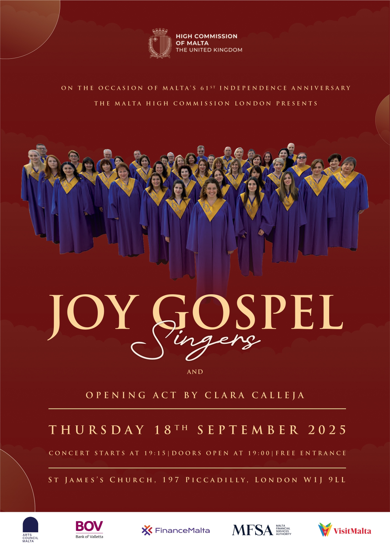 Malta's Independence Anniversary Concert - St James's Church Piccadilly